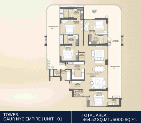 Gaurs NYC Residences Wave City NH24 Ghaziabad - Floor Plan